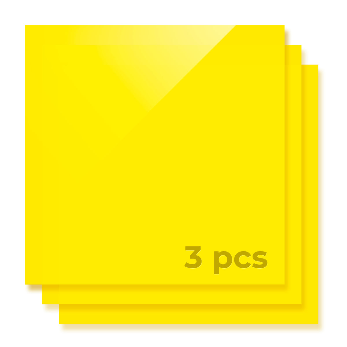 1/8" Fluorescent Yellow Translucent Glossy Acrylic Sheet Plexiglass fo