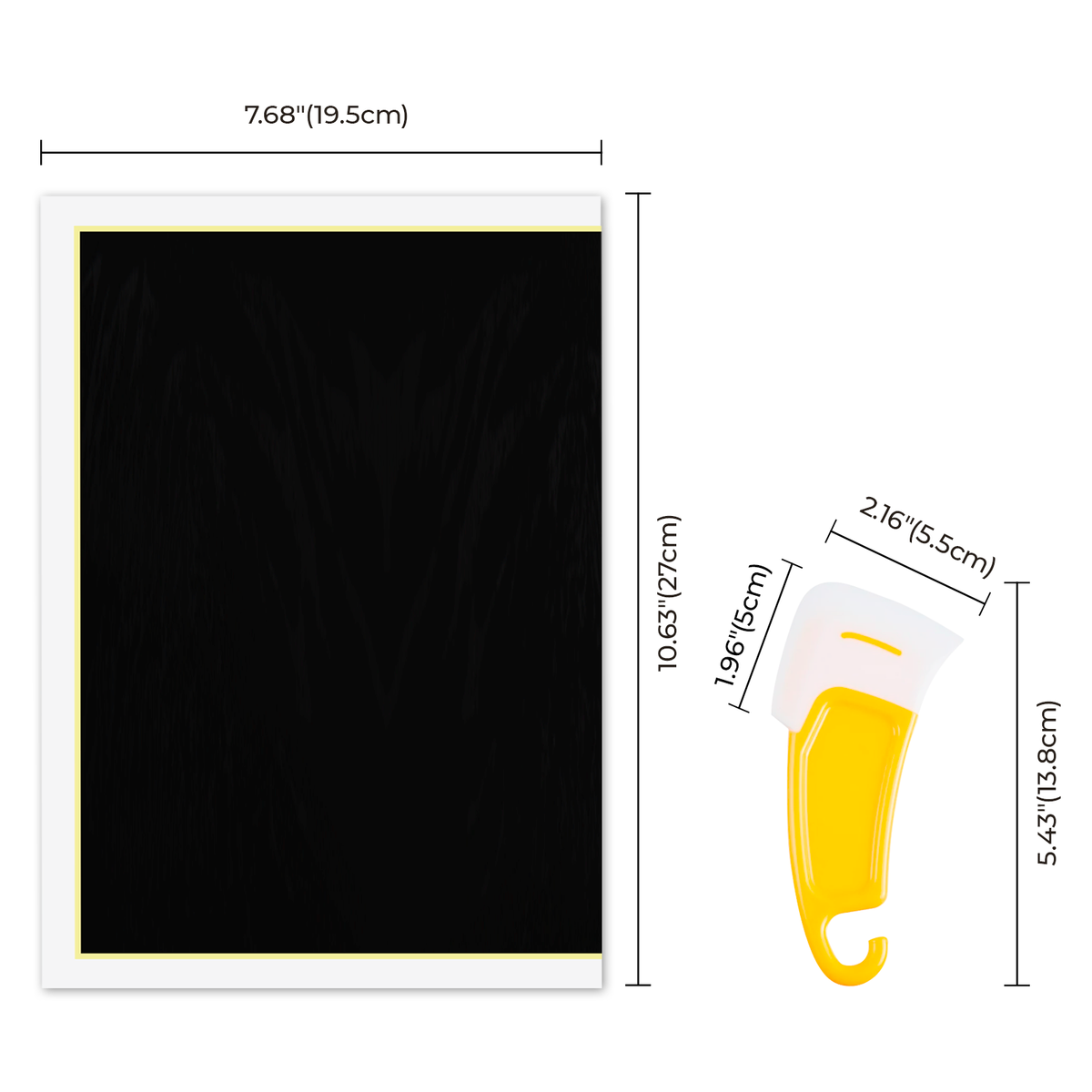 Black & Blue Laser Engraving Marking Paper (4pcs)