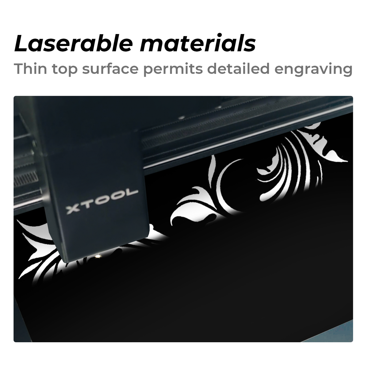 1/16" Laser Engraving Two-Tone Plastic Sheet Black to White (5pcs)